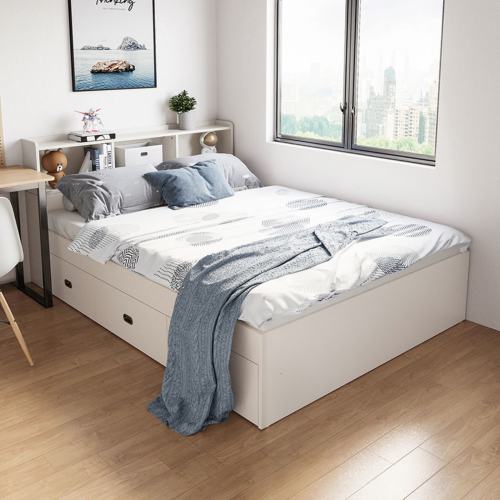 Linspire Royale Short Queen Bed Frame Storage Headboard White Furniture Urban Sales